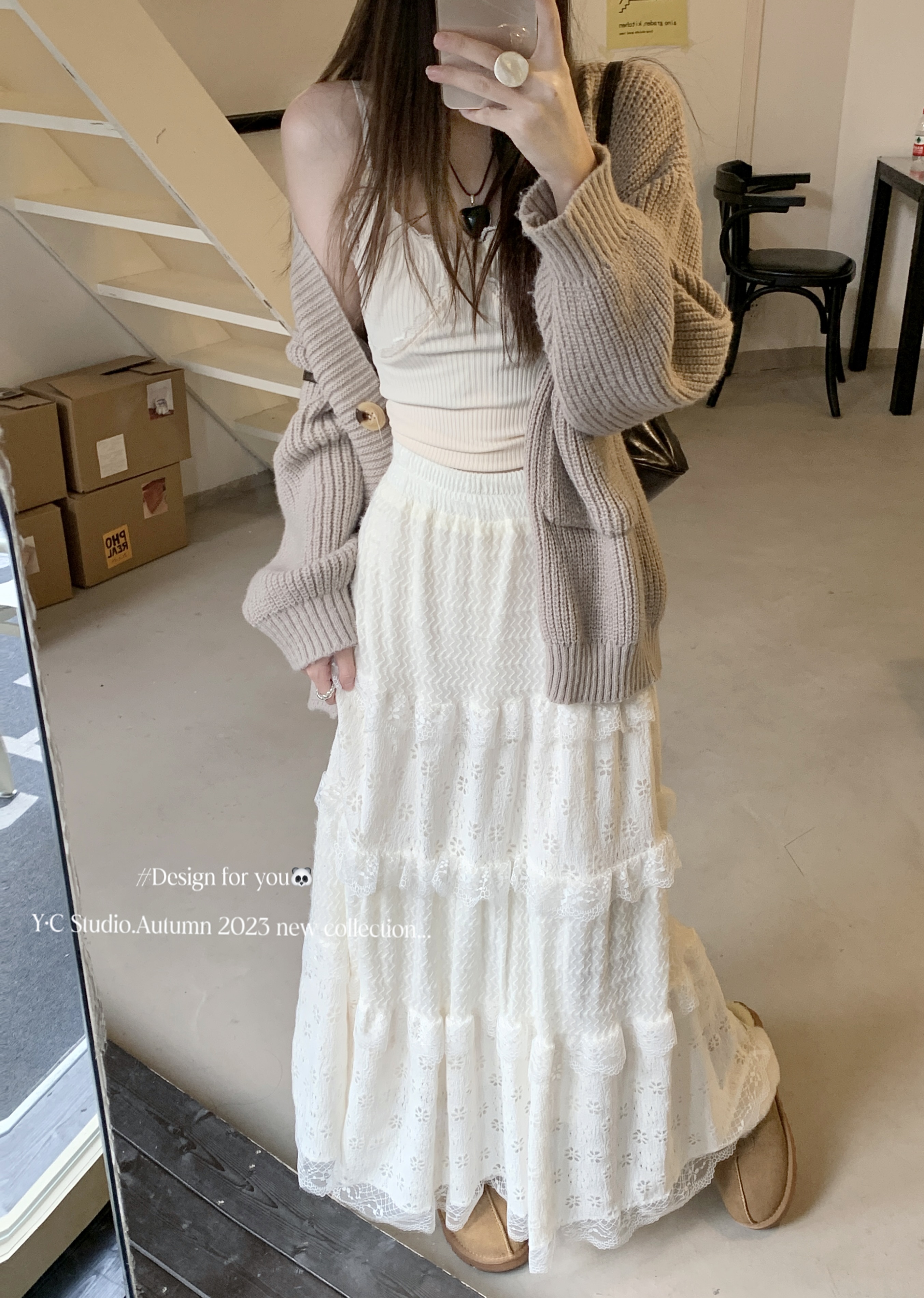 Alisa.Sonya Women Elegant Floral Lace Elastic High Waist Cascading ...