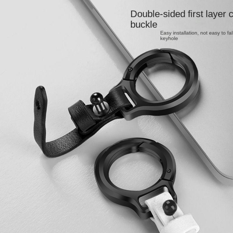 1pc Zinc Alloy Leather Keychain Waist Belt Buckle Carabiner Car Key ...