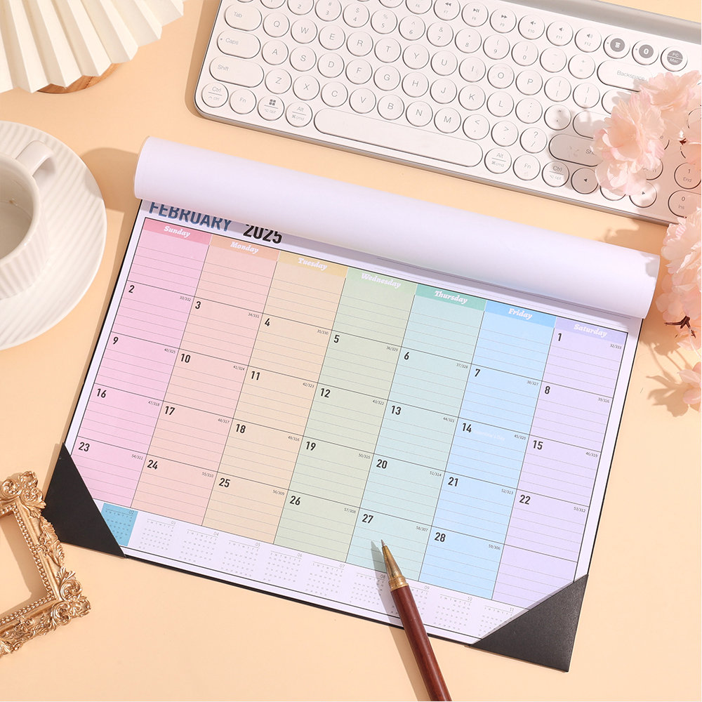 2025 Colorful Monthly Wall Calendar Transparent Waterproof Cover ...