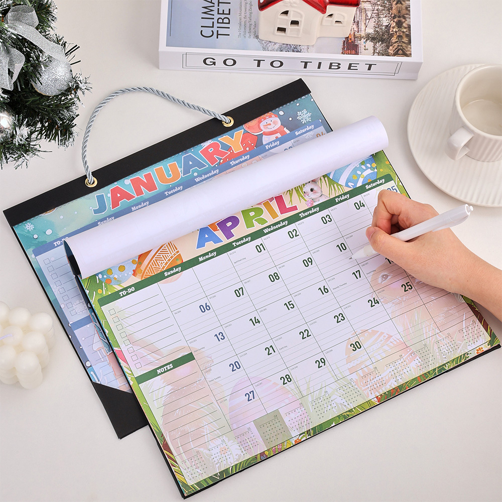 2025 Holiday Surprise Colorful Wall Calendar PVC Transparent Waterproof ...