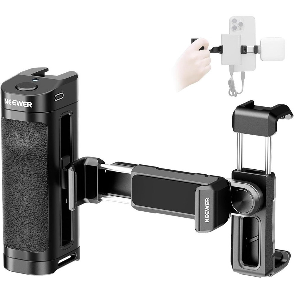 NEEWER PA028E Bluetooth Side Handle with Phone Holder & SSD Holder for ...