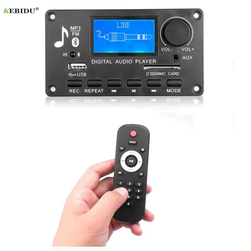 DC 12V MP3 Player Decoder Board Bluetooth 5.0 LCD Screen WMA WAV TF USB ...