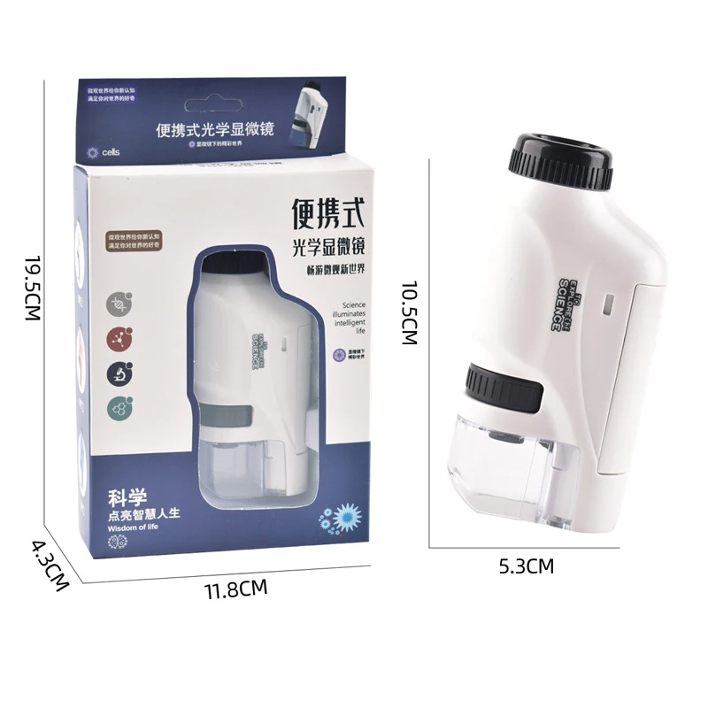 60-120x Handheld Microscope Microscope Lab Battery Powered Microscope ...