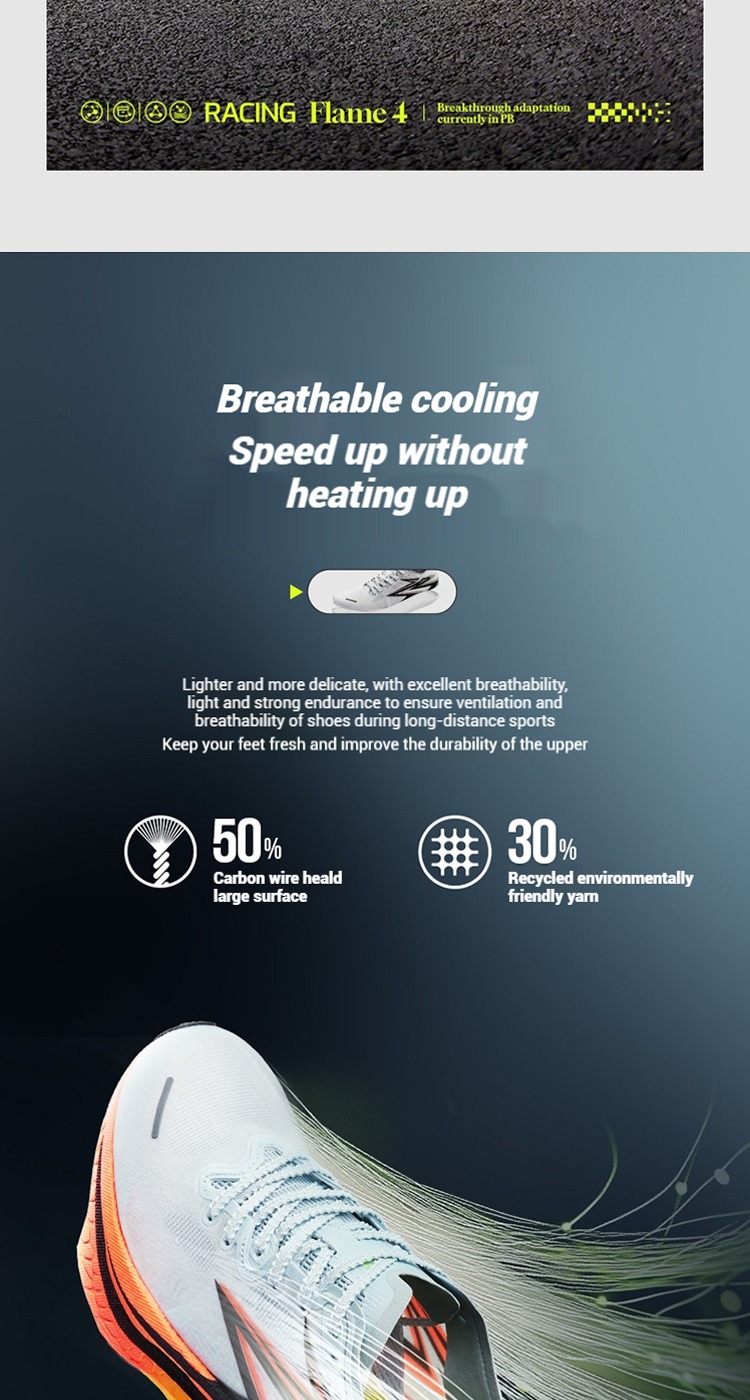 361 Degrees Flame 4.0 Men Women Professional Marathon Racing Running ...