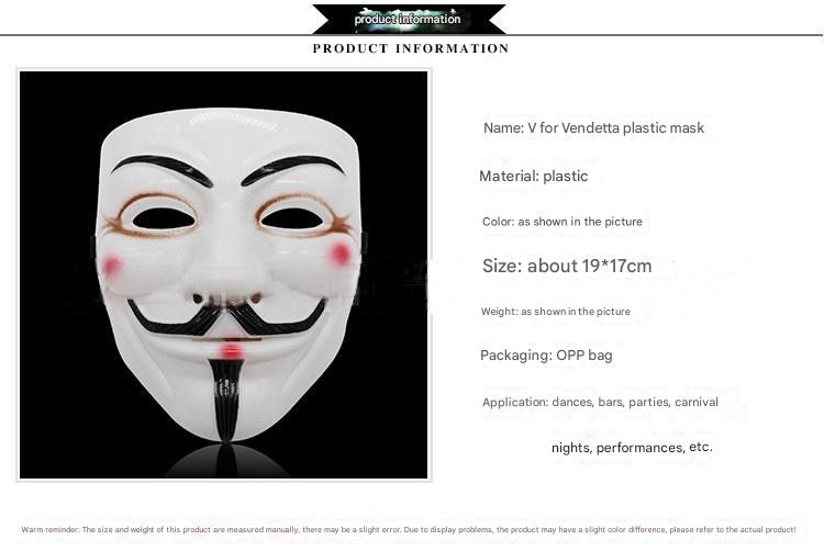 Anonymous Hacker Vendetta Fawkes Mask Jabbawockeez Mask New Halloween ...