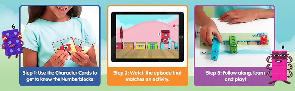 [Hand2mind]MathLink Cubes Numberblocks 1-10 Activity Set, 30 Preschool ...