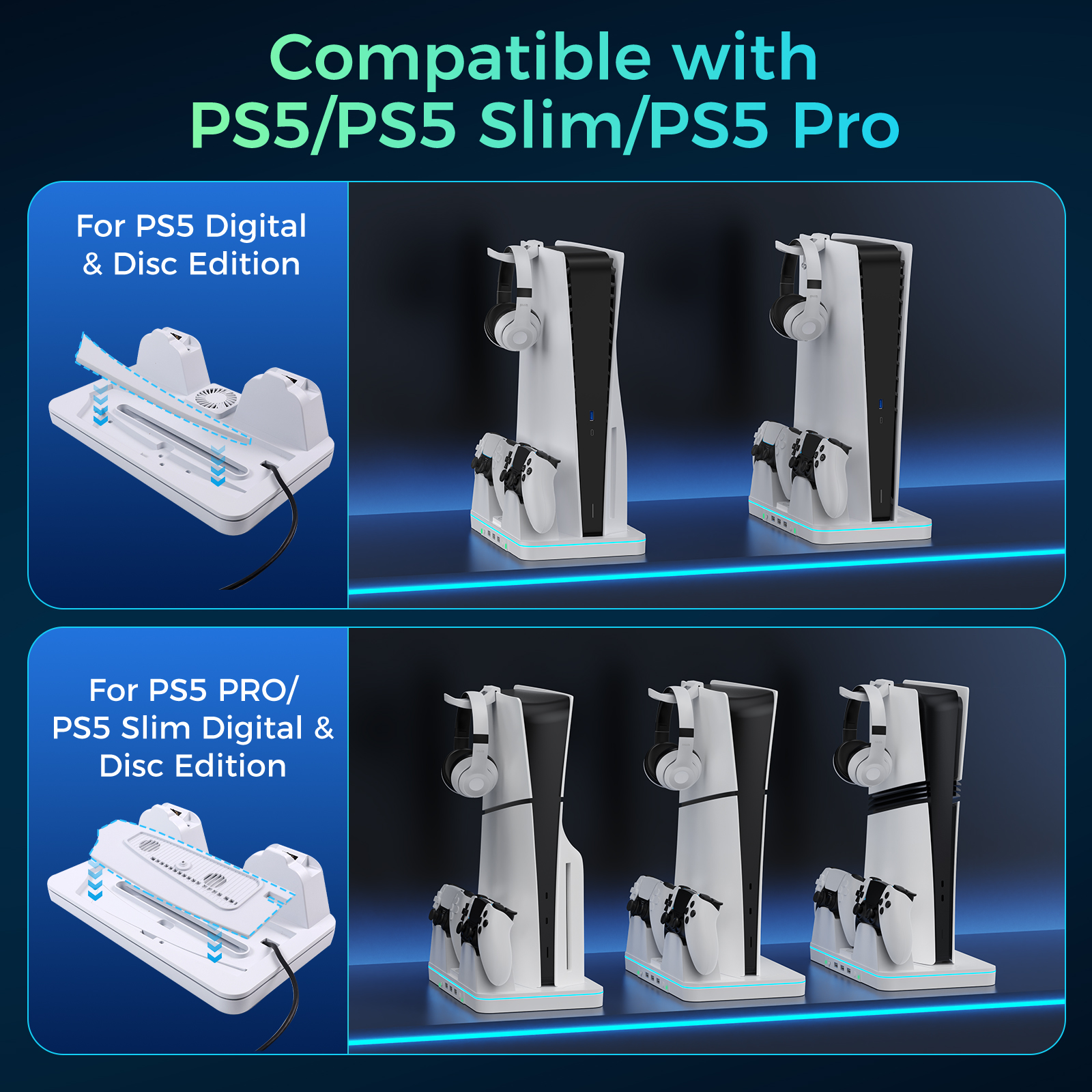 IINE Multifunctional Station For PS5/Slim/Pro / Effective Heat ...