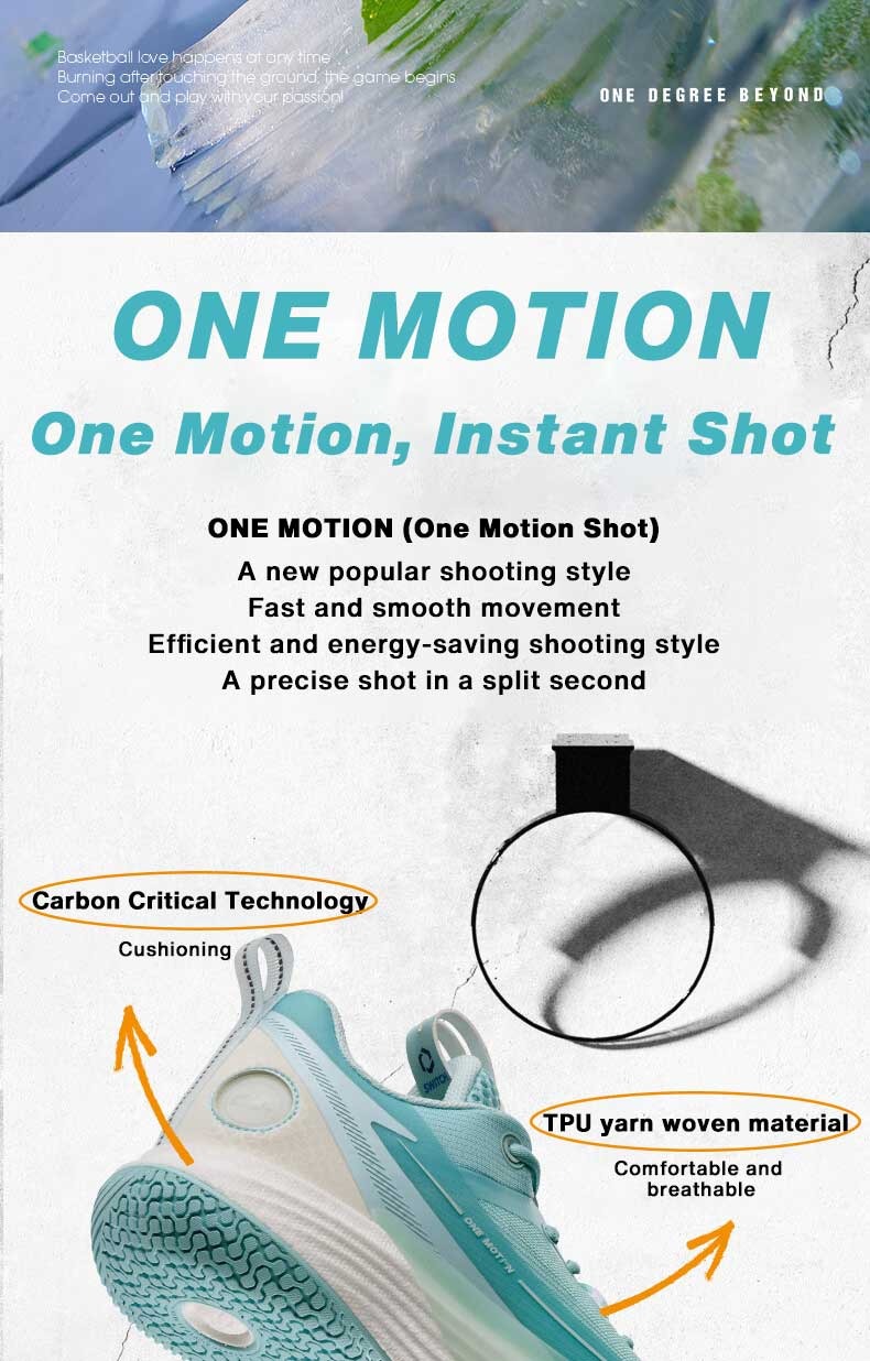361 Degrees One Motion Men Basketball Shoes Cushioning 672411125 ...
