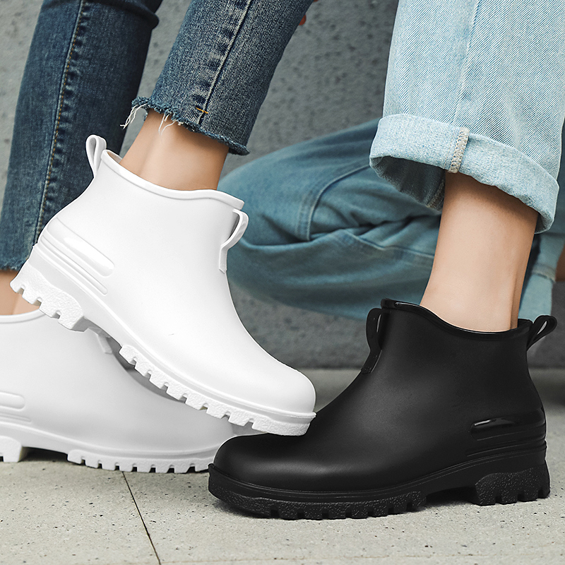 Rain Boots Non-slip Waterproof Fashion Rain Bota Short Tube Rain Shoes ...
