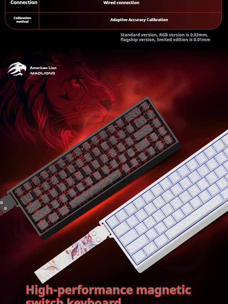 MADCATZ MAD68PRO aluminum alloy esports magnetic axis wired mechanical ...