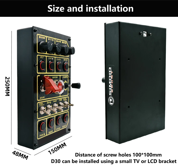 Simracing Button Box-SIMAGIC MOZA FANATEC SIMCUBE can be installed ...