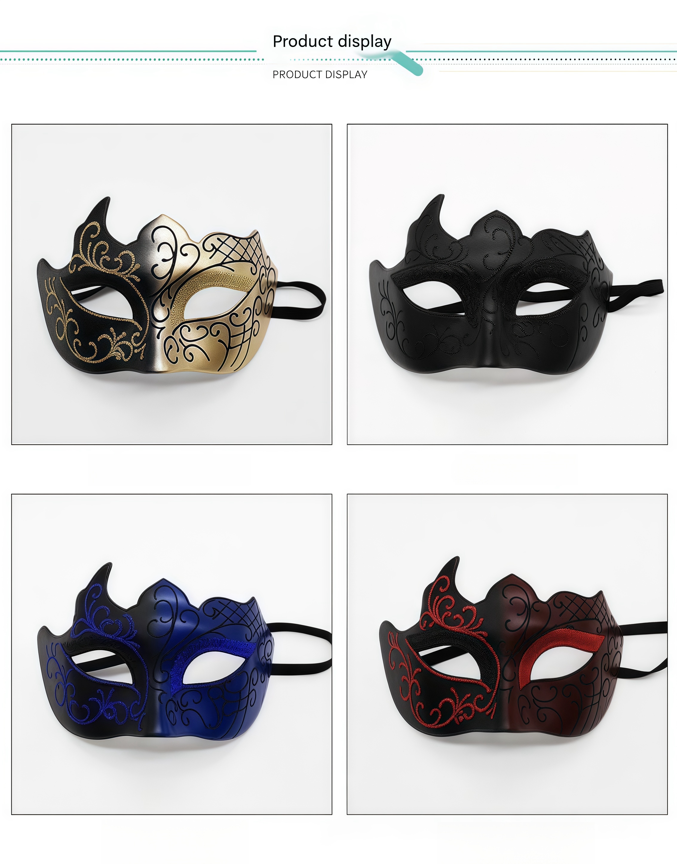Masquerade Cosplay Mask Halloween Masks Props Mask Carnival Costume ...