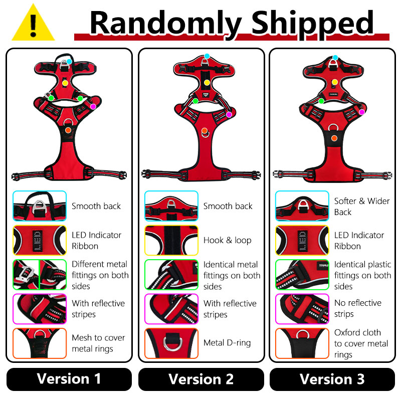 HamshMoc No Pull Pet Harness Adjustable Dog Harness Reflective ...