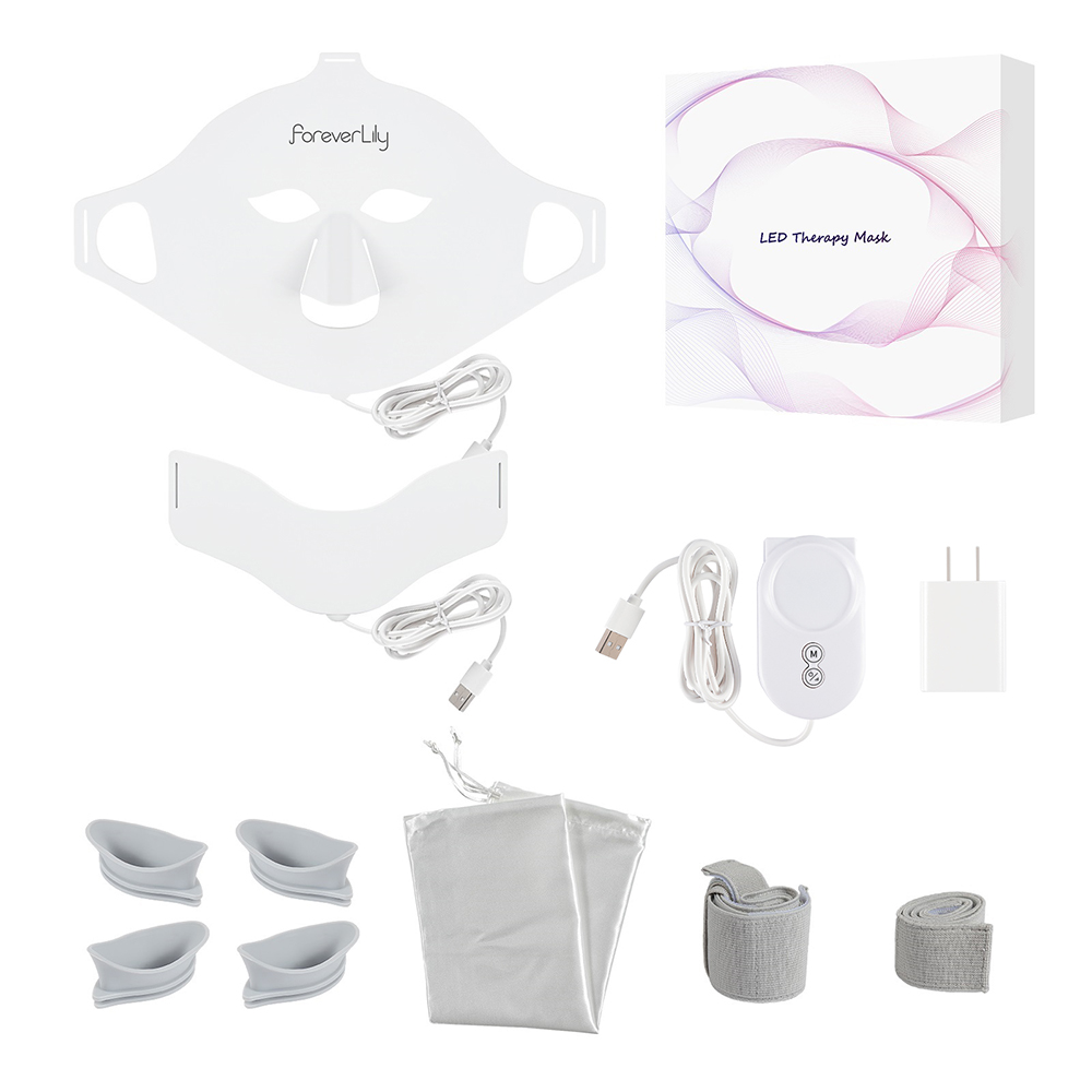 ForeverLily 8 LED Face Therapy Mask Project E Beauty Photon Skin ...