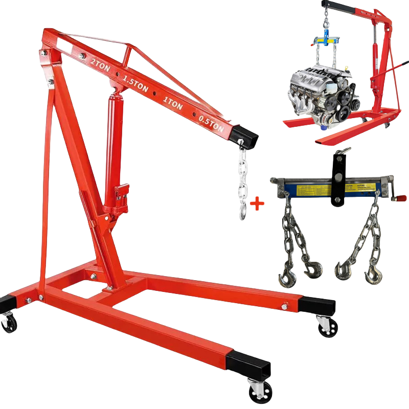Extended Heavy Duty Engine Crane 2T Folding Engine Crane Hoist ...