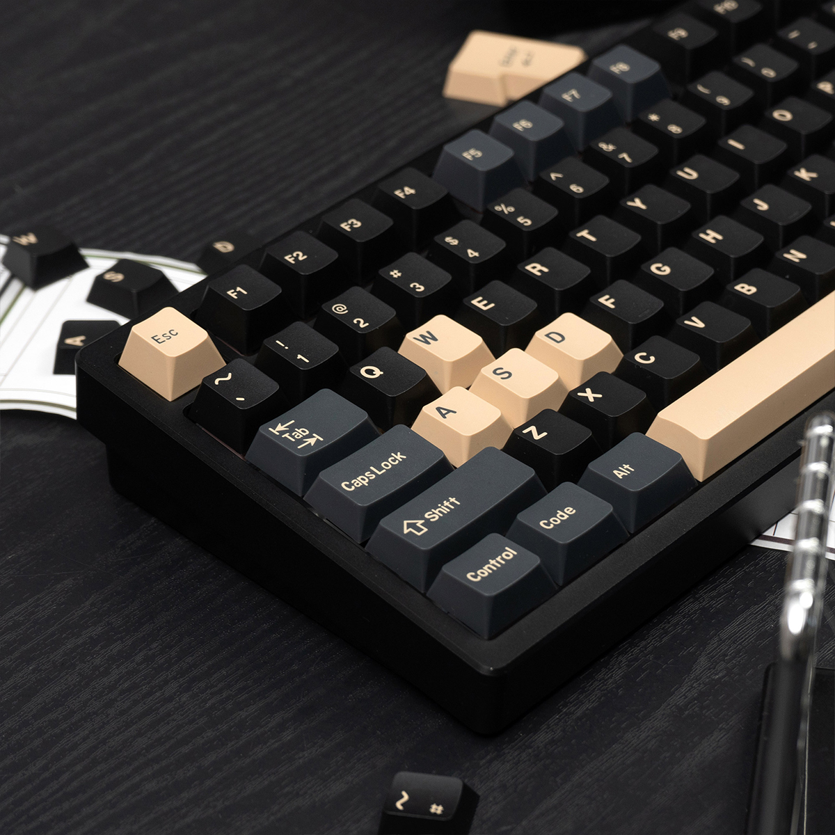 Apes Keycaps Minimalist PBT Doubleshot Keycaps Cherry Profile for MX ...