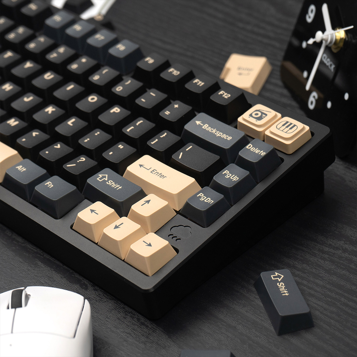 Apes Keycaps Minimalist PBT Doubleshot Keycaps Cherry Profile for MX ...