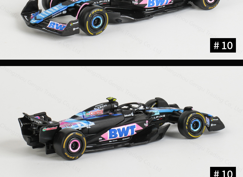 Bburago 1:43 BWT Alpine 2024 A524 #10 #31 F1 Racing Formula Car Static ...