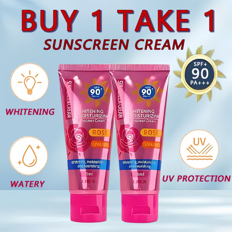 BUY 1 TAKE 1 Beauty Skin Care Tinted Sunblock SPF90+ Suitable For Facial Body Sunblock Lotion ...