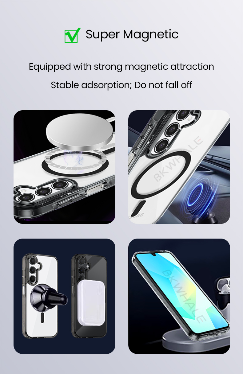 BKWHALE Magnetic transparent Phone Case For Samsung Galaxy A16 A26 A36 A56 A55 A35 A15 4G 5G ...