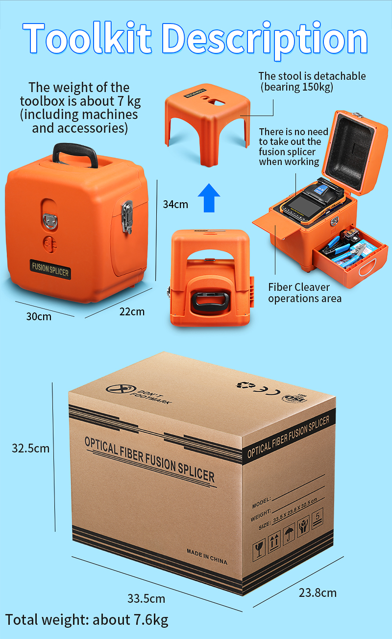 COMPTYCO AUA-70F 6 motor fast optical fiber fusion splicer intelligent ...