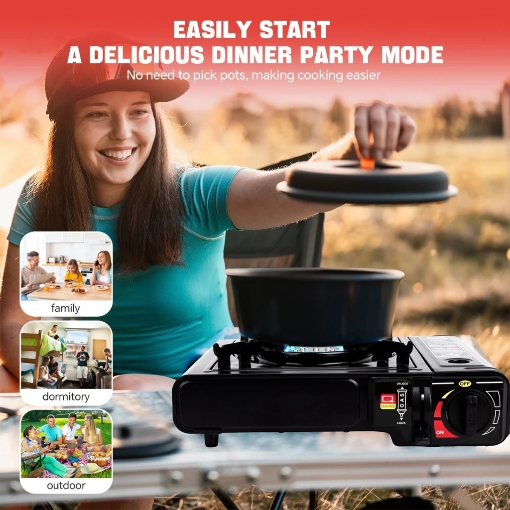 CLICK SHOPE Butane Gas Stove Portable Camping Stove Outdoor Picnic ...