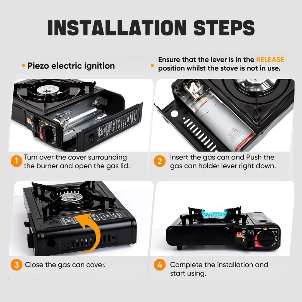 CLICK SHOPE Butane Gas Stove Portable Camping Stove Outdoor Picnic ...