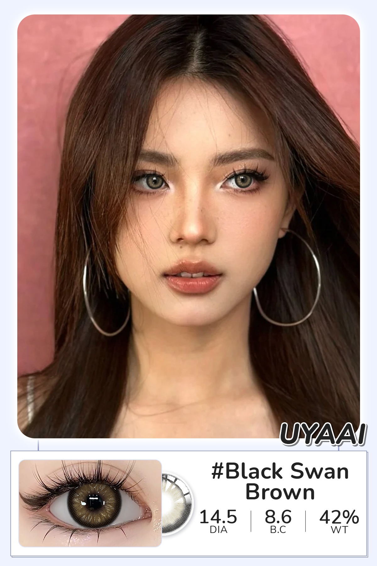【Contact Lens】UYAAI 2PCS\PAIR OMG Brown Color Contact Lenses Poet brown ...