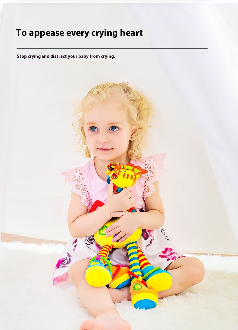 Giraffe Baby Soft Hanging Toy For Infant Plush Stroller Hanging Wind ...