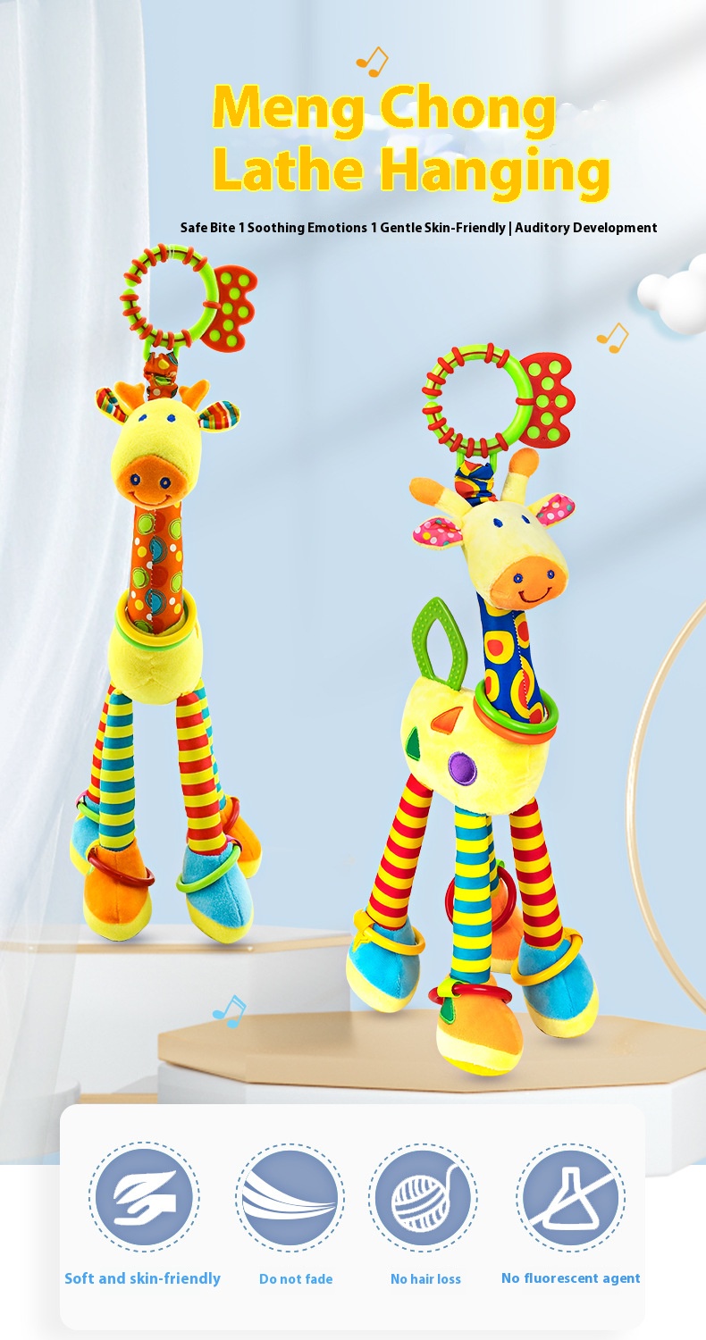Giraffe Baby Soft Hanging Toy For Infant Plush Stroller Hanging Wind ...
