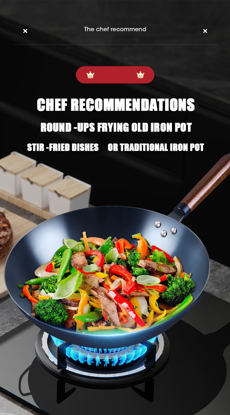 【10 -year warranty】wok 32/34/36/38/40cm wok pan non stick wok pan stainless steel wok COD ...