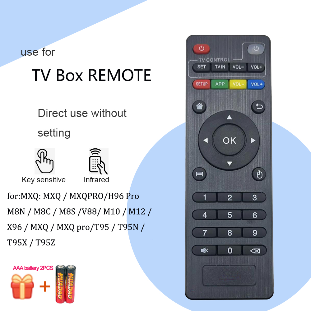 Universal Remote Control Android 4K UHD TV for Box MXQ MXQPRO MXQ-4K M8S H96 M8 (with Battery ...