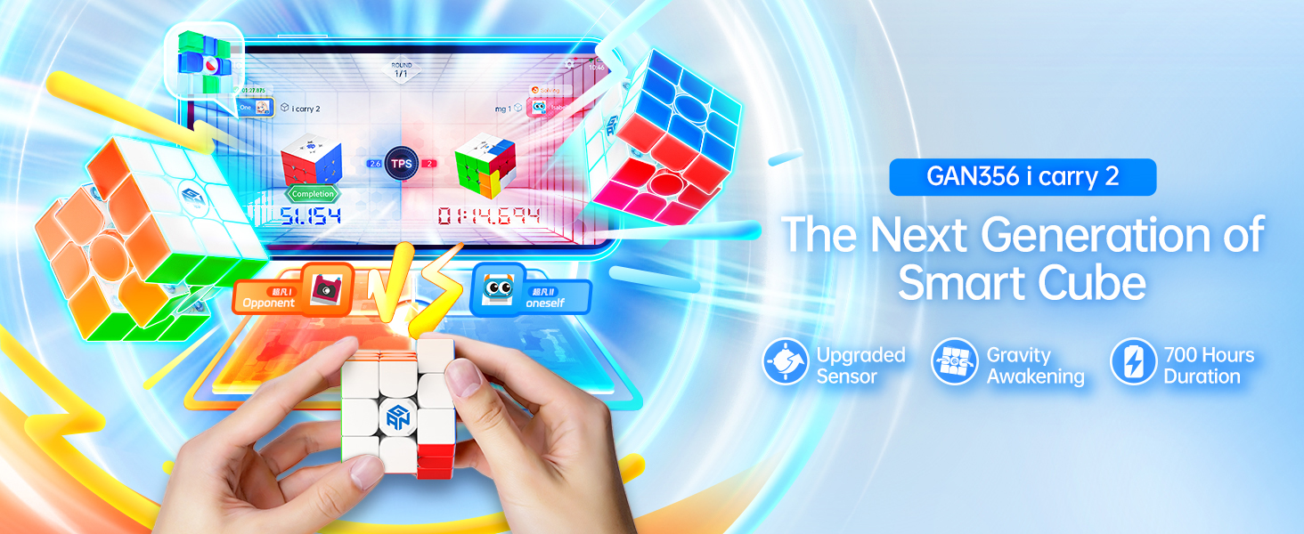 GAN356 i Carry 2 CubeSmart Cube 3x3 Speed Cube Intelligent Tracking ...