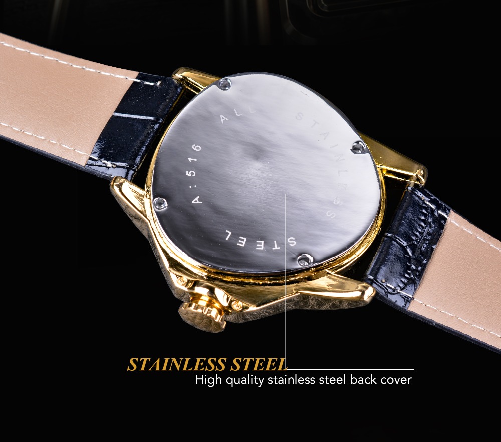 WINNER watch mechanical automatic men's triangular dial luminous hands ...