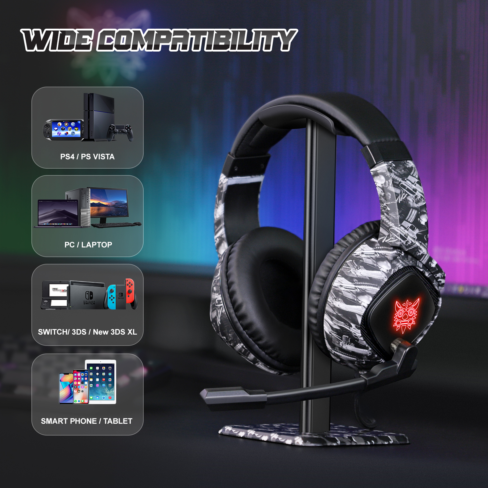 Onikuma K19 Professional Gaming Headset Anti-noise Super Bass ...