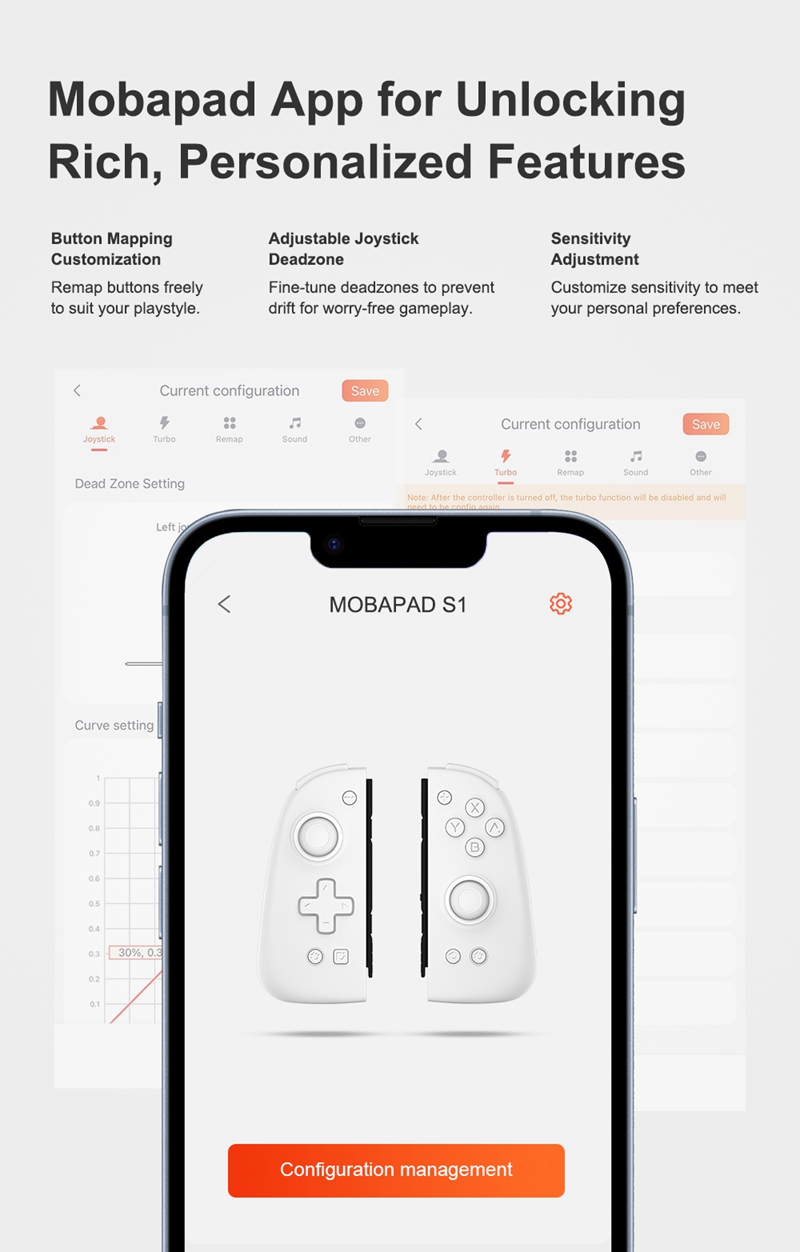MOBAPAD S1 HD Detachable Switch Controller Compatible with Nintendo ...