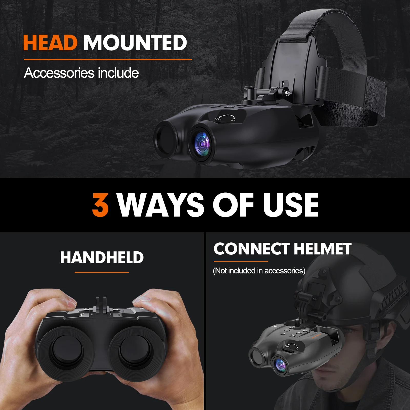 Gtmedia N4 Night Vision Binoculars With 5x Zoom 1080p Video Recording ...