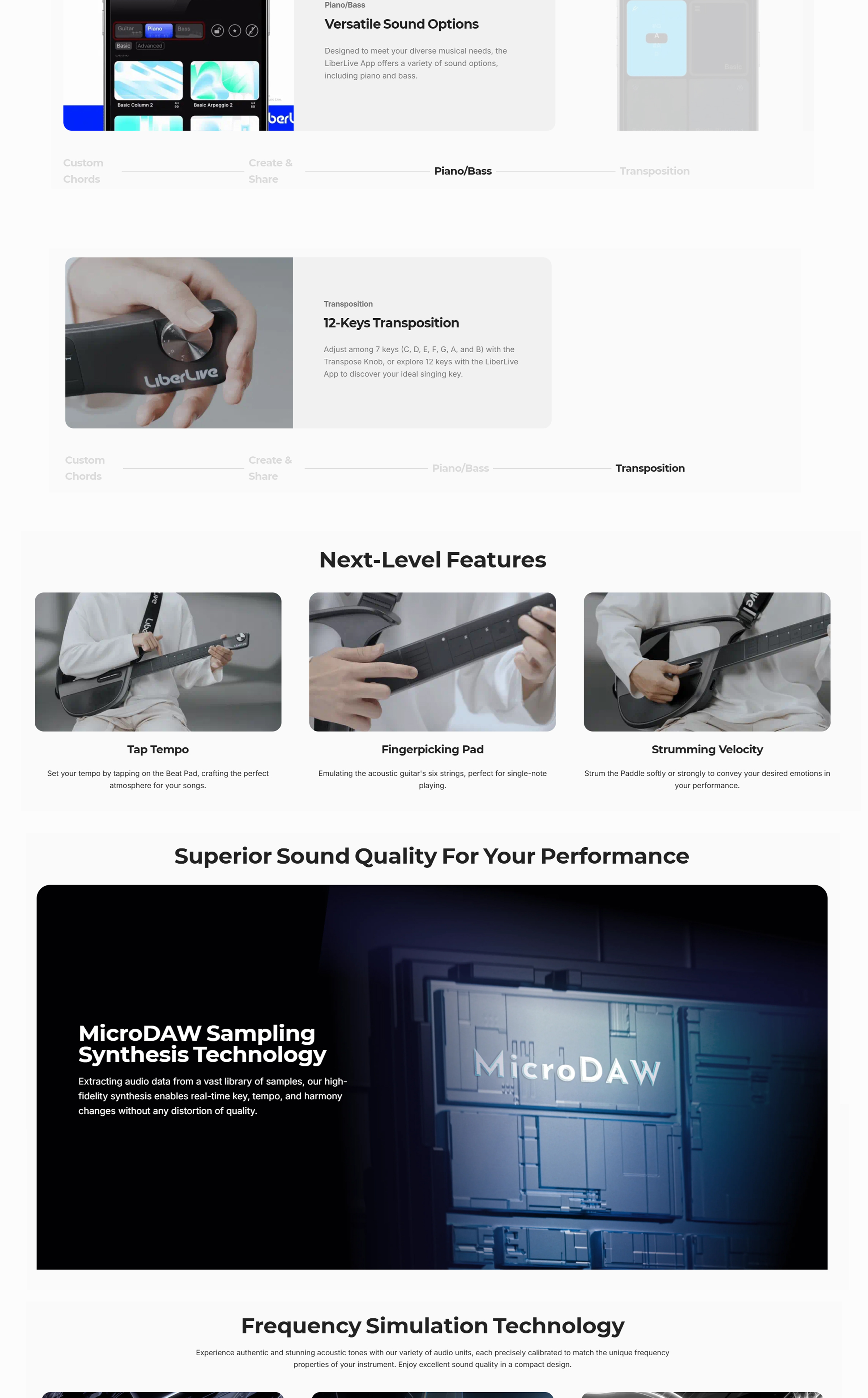 LiberLive C1 Stringless Foldable Smart Travel Guitar Fusion ...