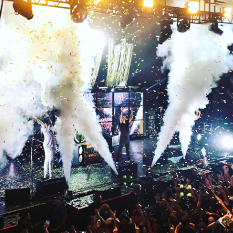 LED CO2 Jet Column Fog Smoke Machine 250W Single Head DMX Carbon ...