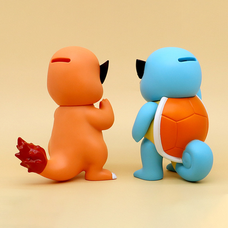 1Pcs 12-16cm Anime Pokémon Money Box Charmander Squirtle Bulbasaur Wear ...