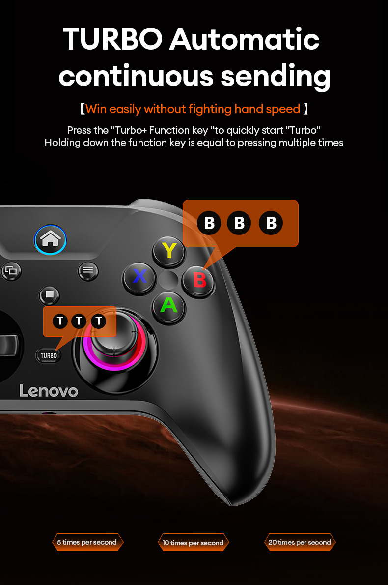 Lenovo S02 Bluetooth Controller 2.4G Wireless Gamepad Controller For Switch Accessories joystick ...