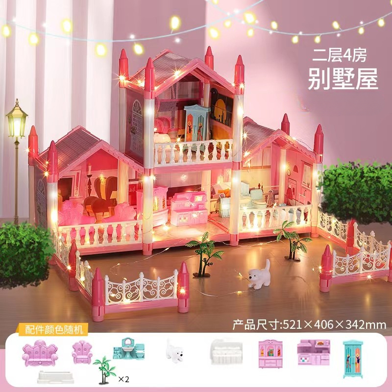 Playing House Princess Castle Assembling Set Children's DIY Villa Toys ...
