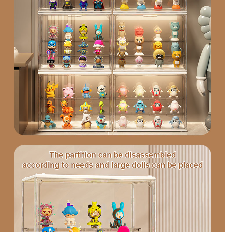 Popmart Acrylic Display Box Storage Organizer Transparent Box Stackable ...