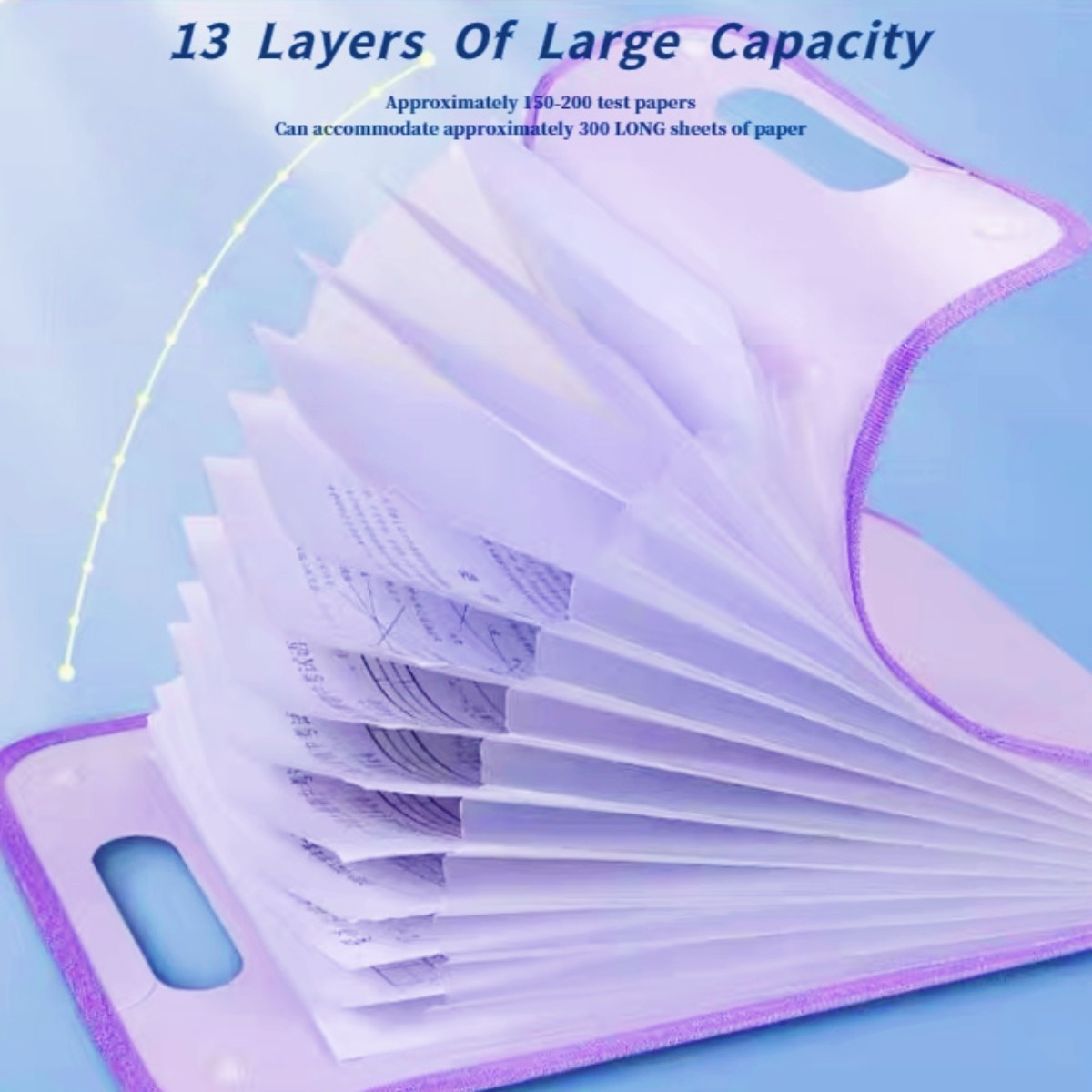 Long Expandable File Folder Organiser Multi-Layer Envelope Organizer ...