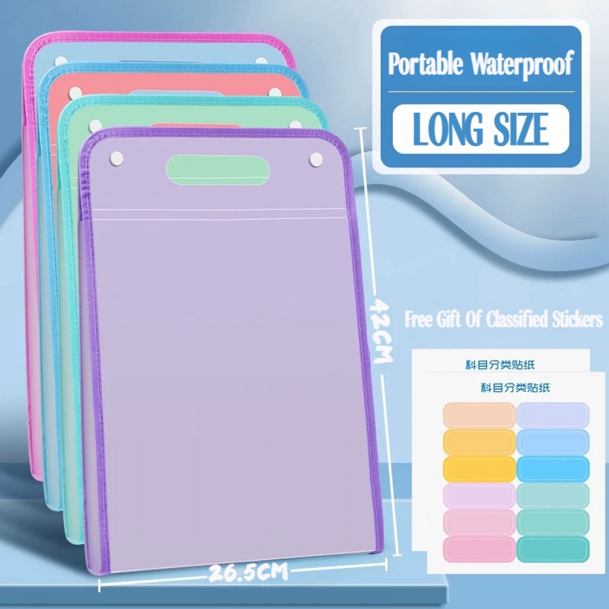 Long Expandable File Folder Organiser Multi-Layer Envelope Organizer ...