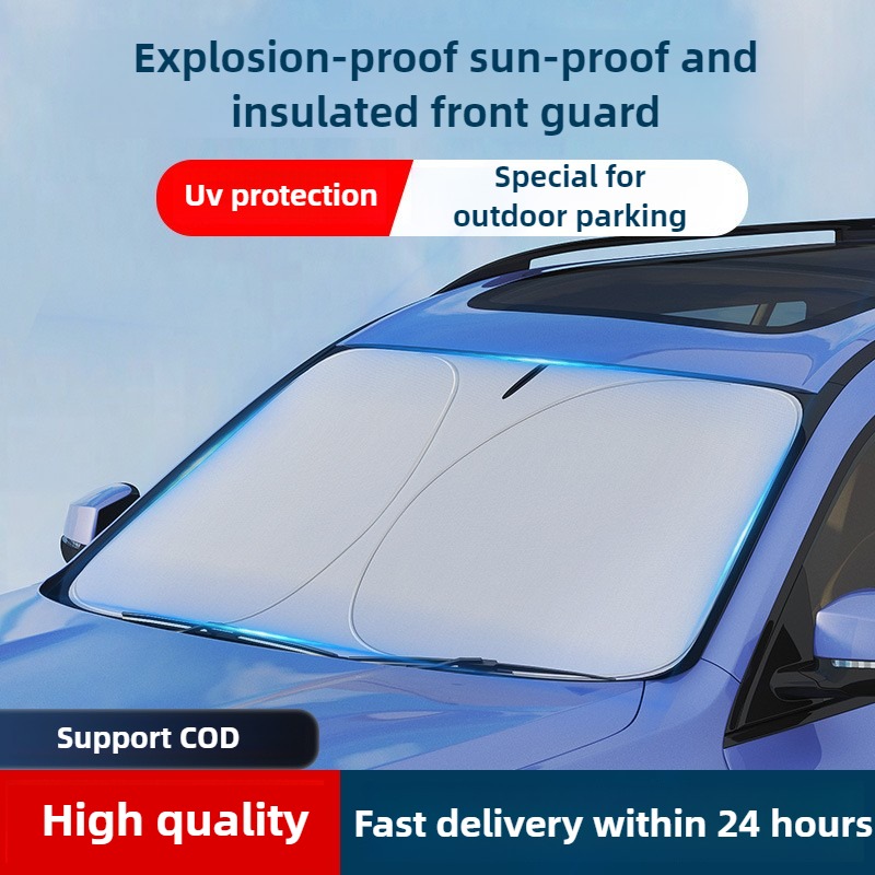 Car Windshield Cover Shield Sun Shade Set Foldable Car Window Sunshade ...