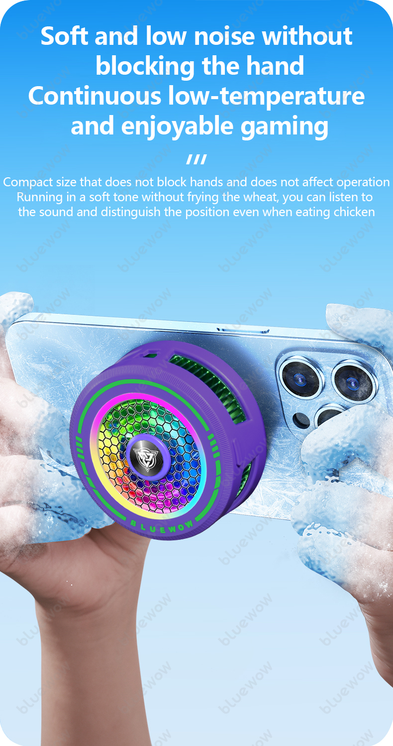 【2025 New Icing】BlueWow 15W X109 Phone Radiator for Mobile Phone Phablet Fan Semiconductor ...