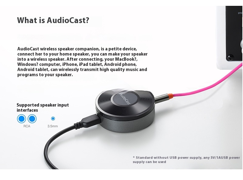 Wireless Wifi Music Audio Streamer Receiver Audiocast Ieast PPlay M5 ...