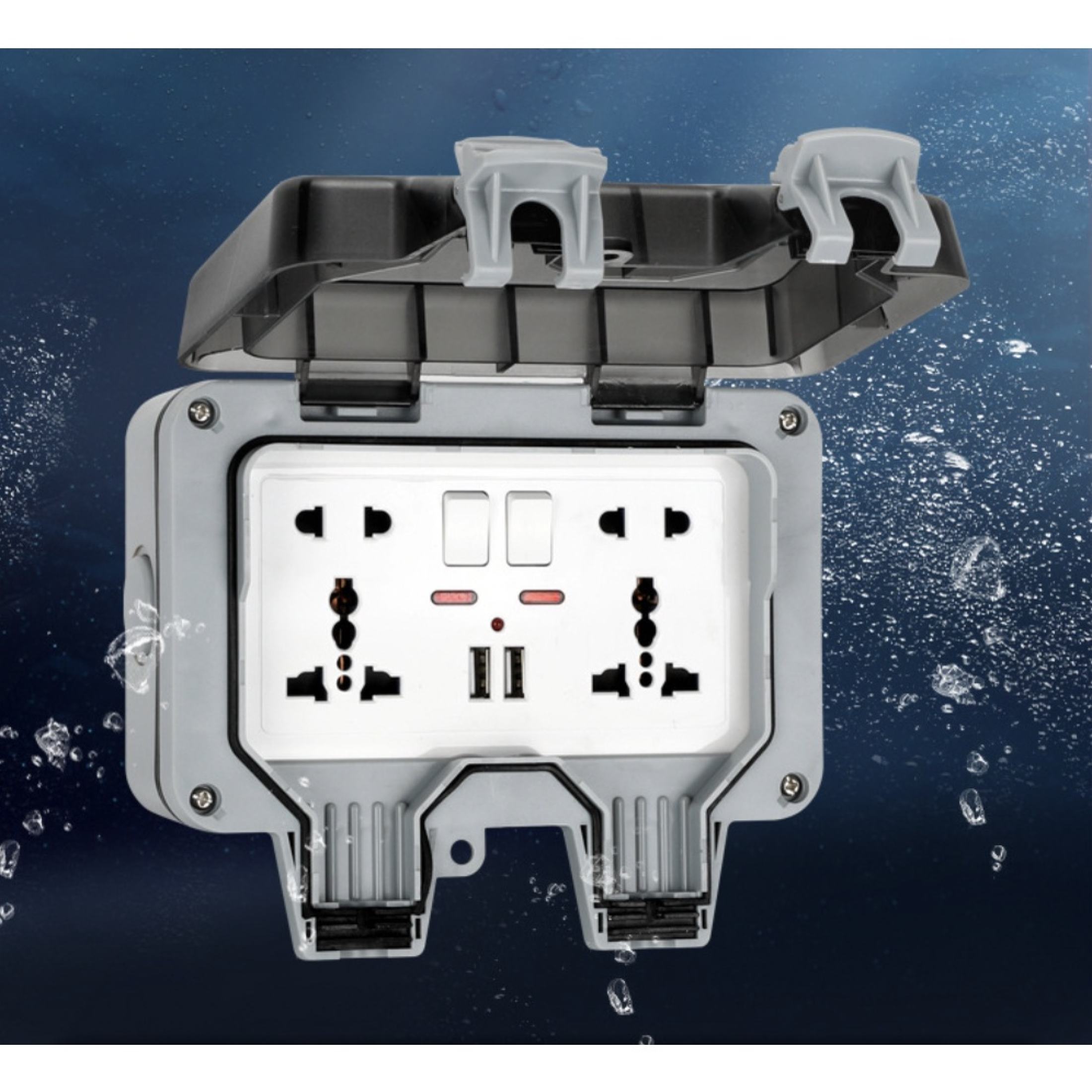 TEP Outdoor Waterproof Socket Outdoor IP66 Surface Mount Rainproof ...