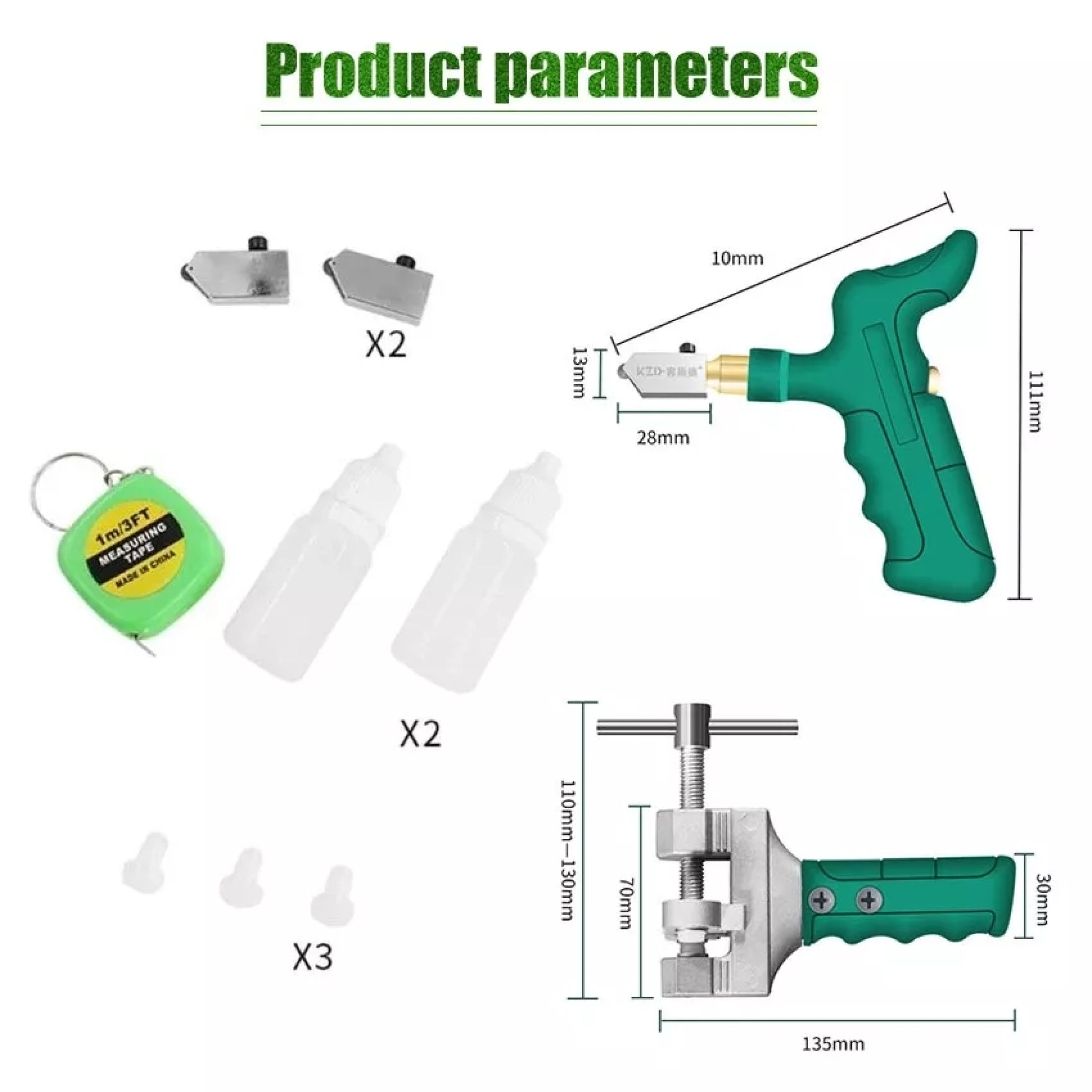 Multifunction Glass Cutter Hand-held Ceramic Tile Opener Glass Cutter ...